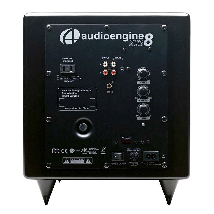AudioEngine S8 Saten Siyah Aktif Subwoofer
