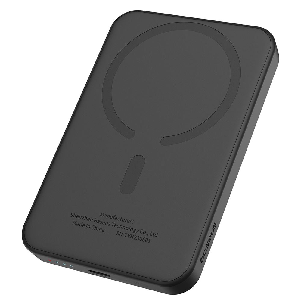 Baseus MagSafe Mini Siyah 5000mAh Kablosuz Hızlı Şarj Powerbank 20W ve ...