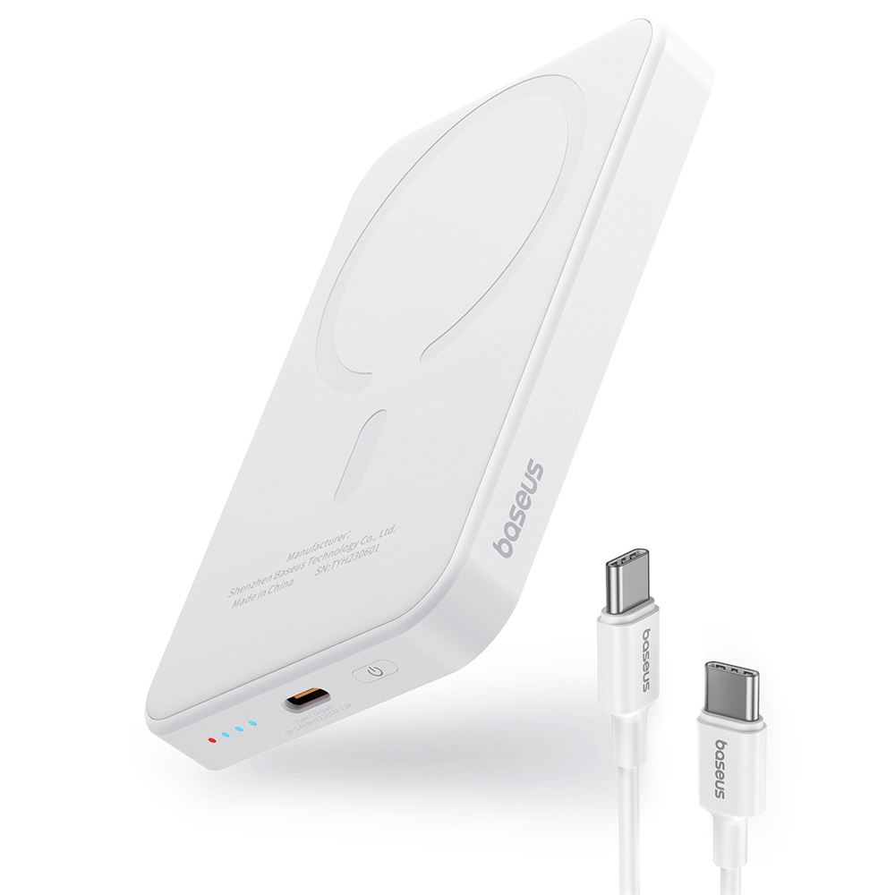 Baseus MagSafe Mini Beyaz 5000mAh Kablosuz Hızlı Şarj Powerbank 20W ve ...