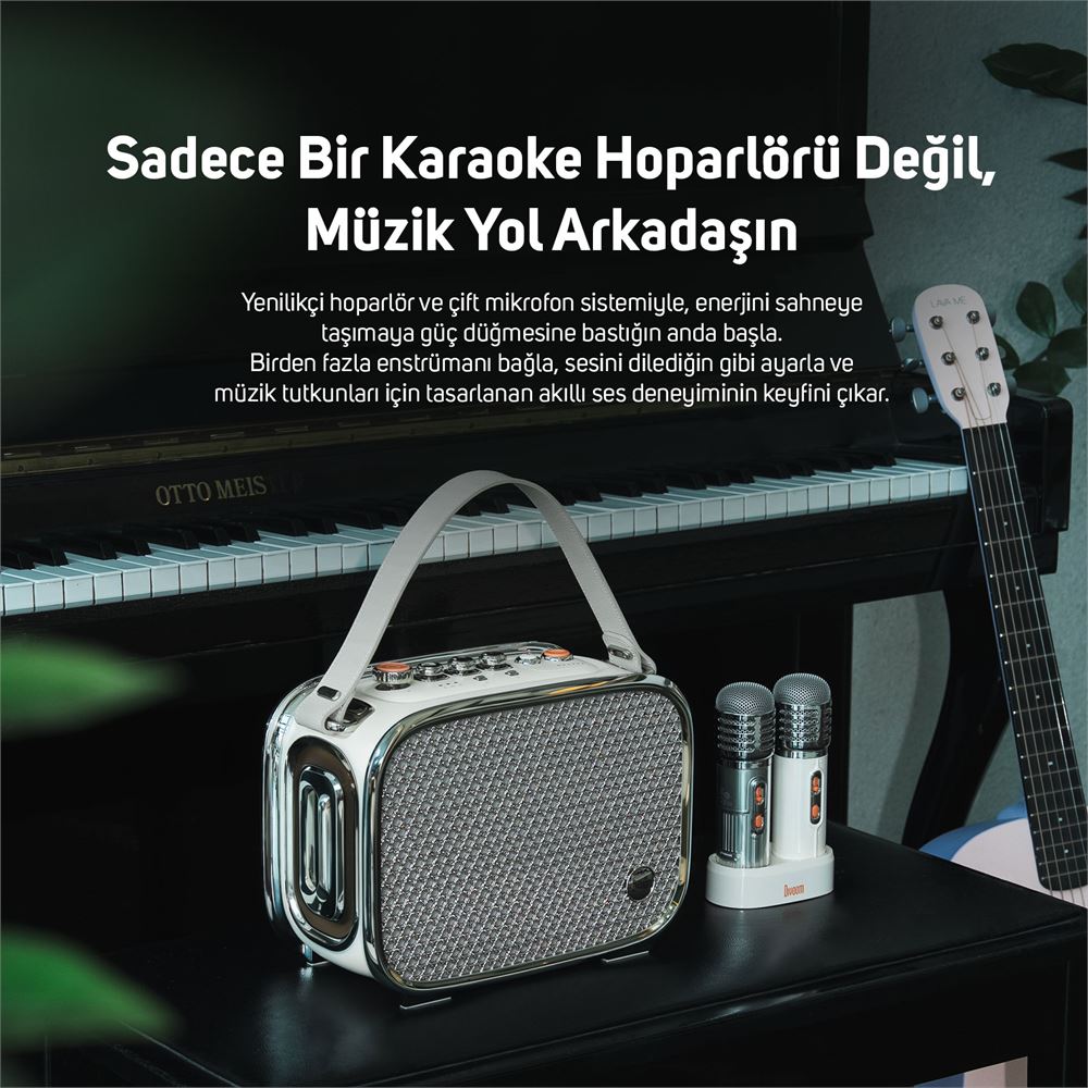 Divoom SongBird Ultra 100W Çift Mikrofonlu Karaoke Bluetooth Hoparlör ...