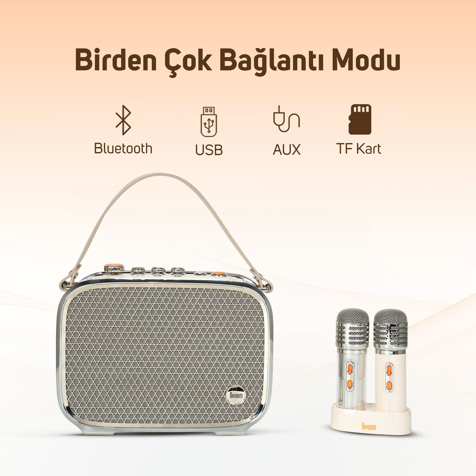 Divoom SongBird Ultra 100W Çift Mikrofonlu Karaoke Bluetooth Hoparlör ...